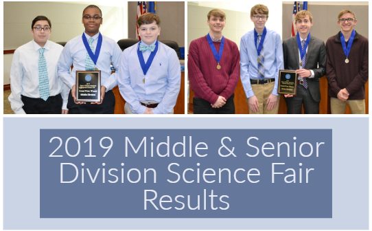 2019 Middle & Senior Division Science Fair Results | Prince William Living