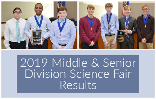 2019 Middle & Senior Division Science Fair Results | Prince William Living