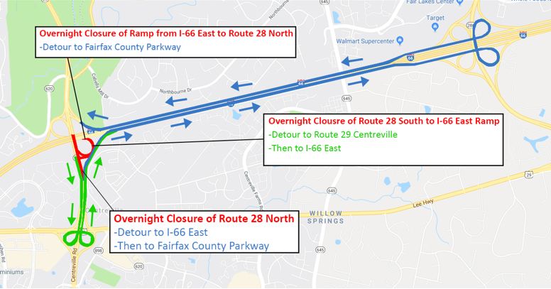 Overnight Closures and Traffic Stoppages on Route 28 and I-66 | Prince ...