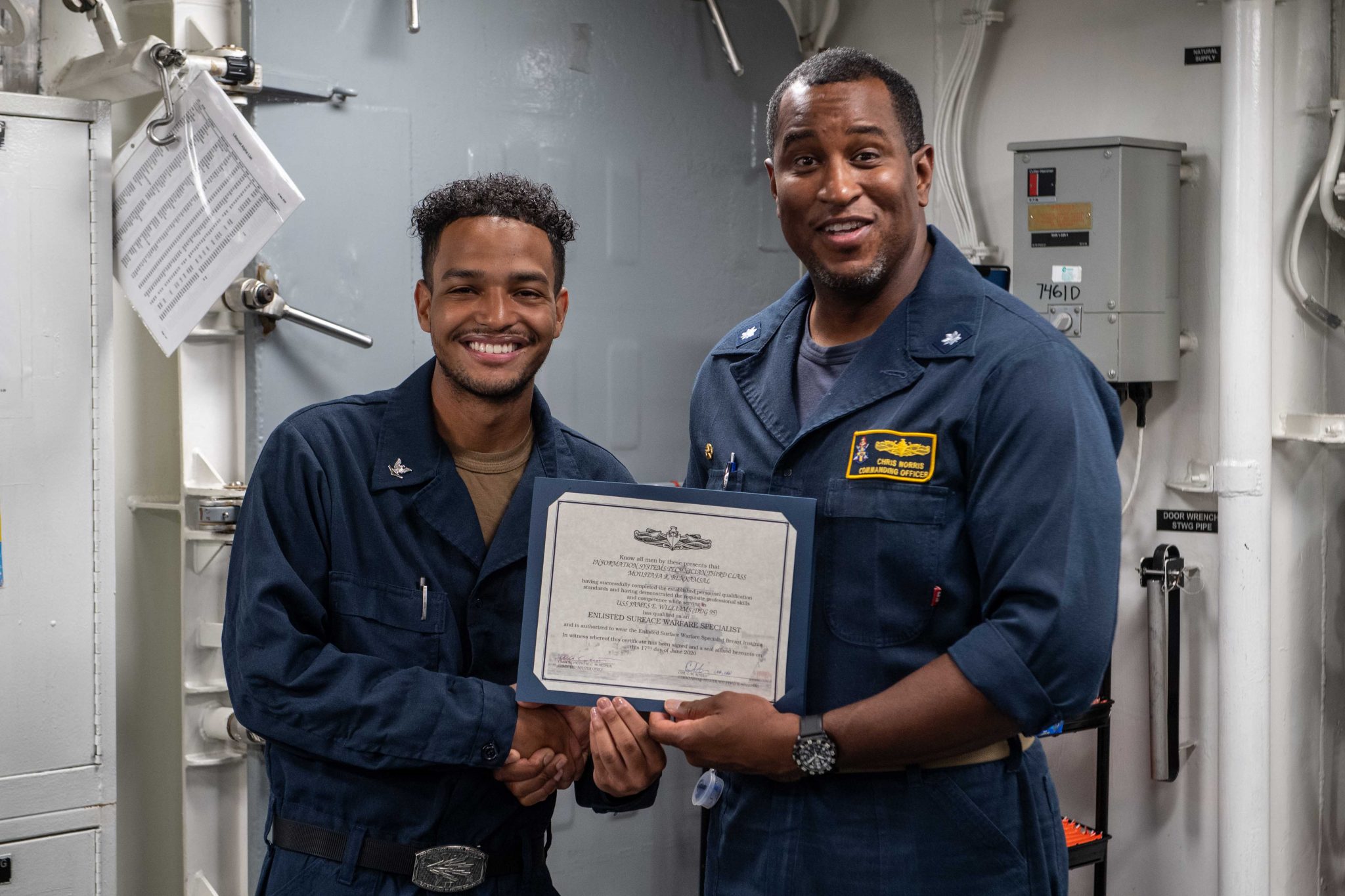 Manassas Native Earns ESWS Pin Aboard USS James E. Williams | Prince ...