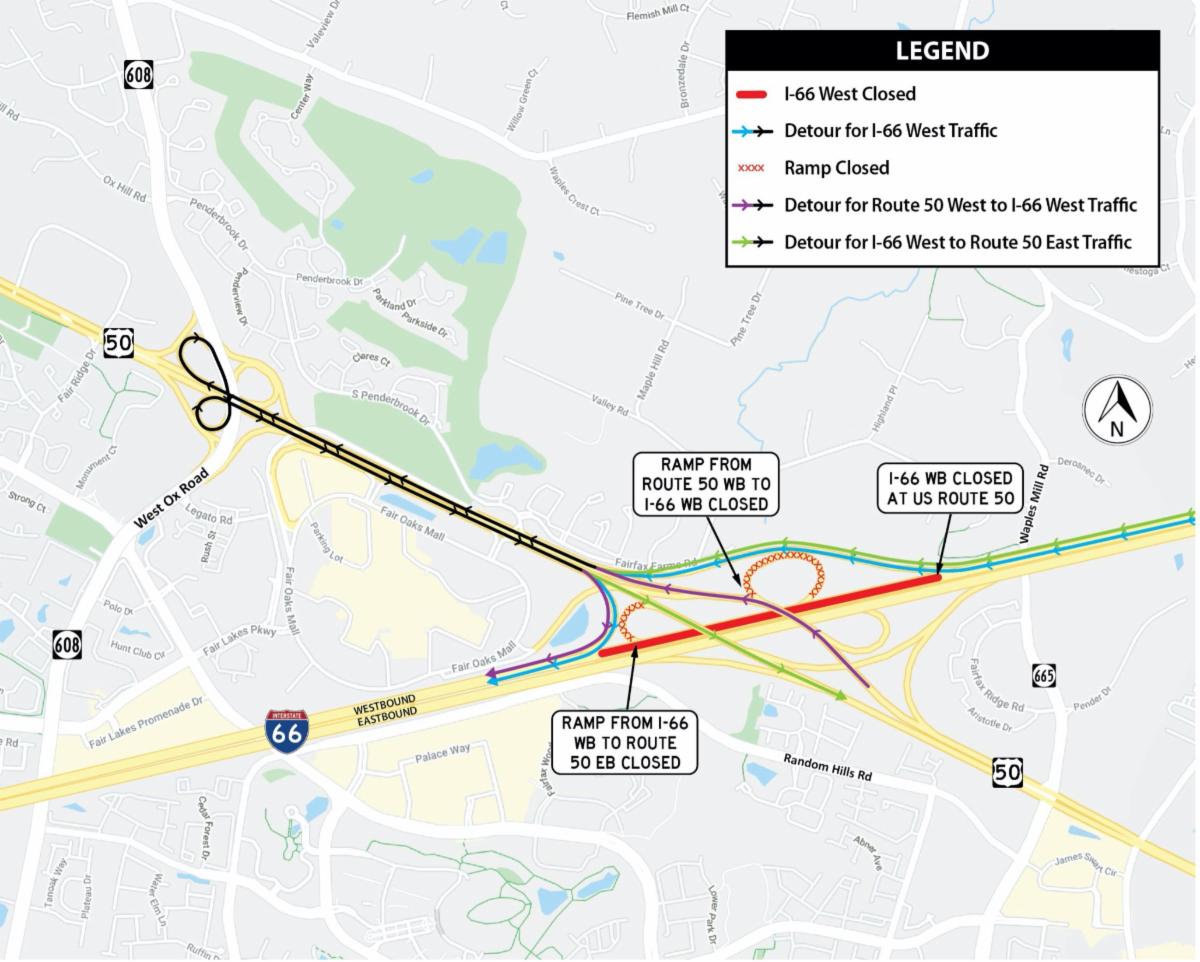 Overnight Closure of I-66 West at Route 50 Planned March 9 and 10 ...