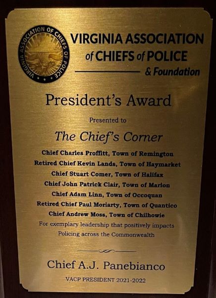Occoquan Police Chief Adam Linn Honored | Prince William Living