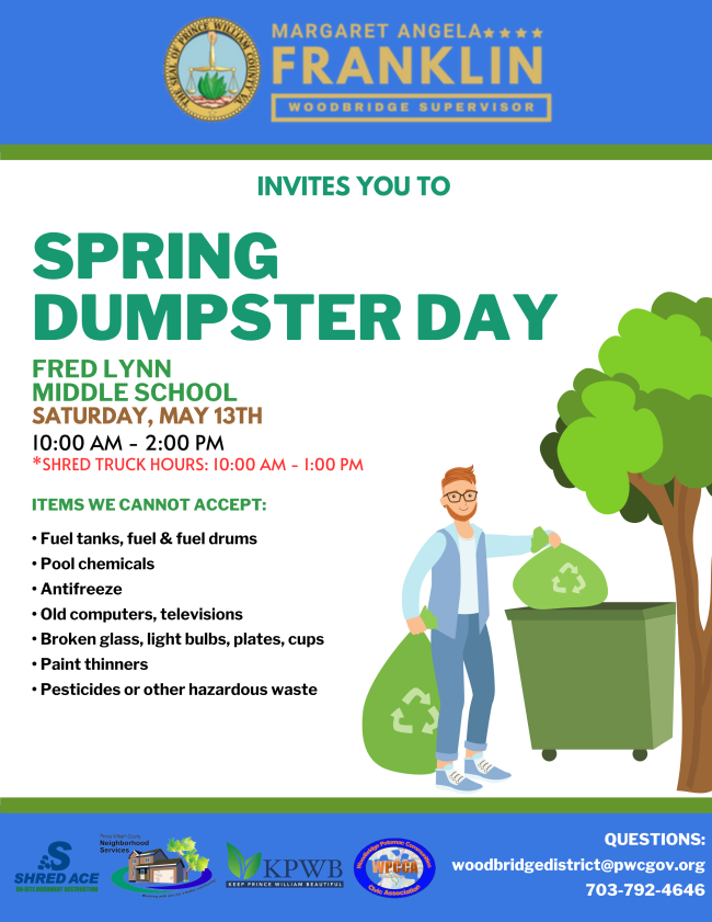 Spring Dumpster Day | Prince William Living