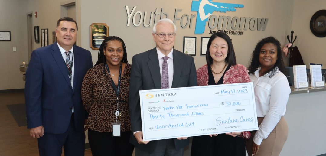 Sentara Cares Donation to Youth for Tomorrow | Prince William Living