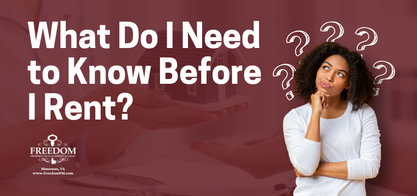 What Do I Need to Know Before I Rent? | Prince William Living
