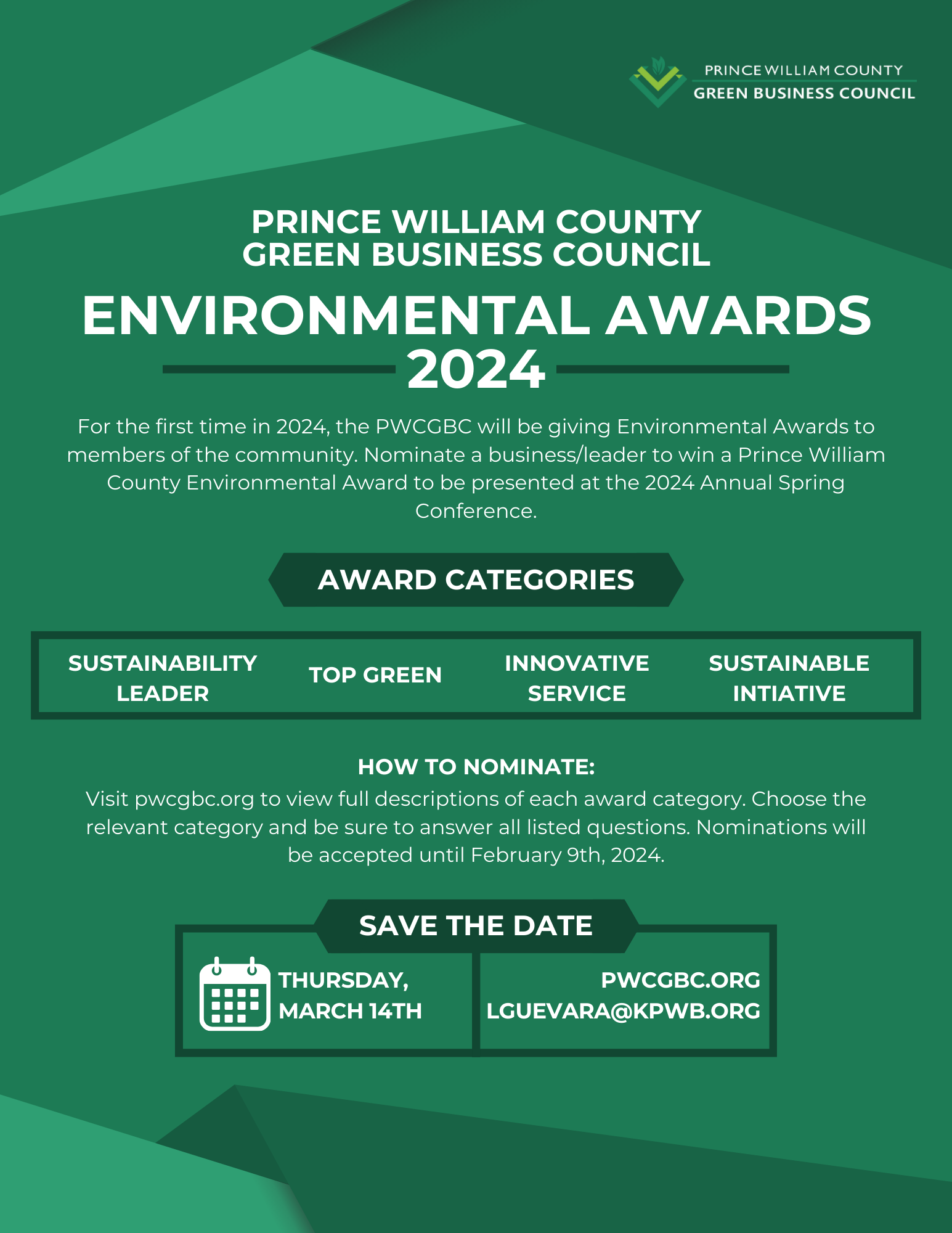 2024 PWCGBC Environmental Awards | Prince William Living