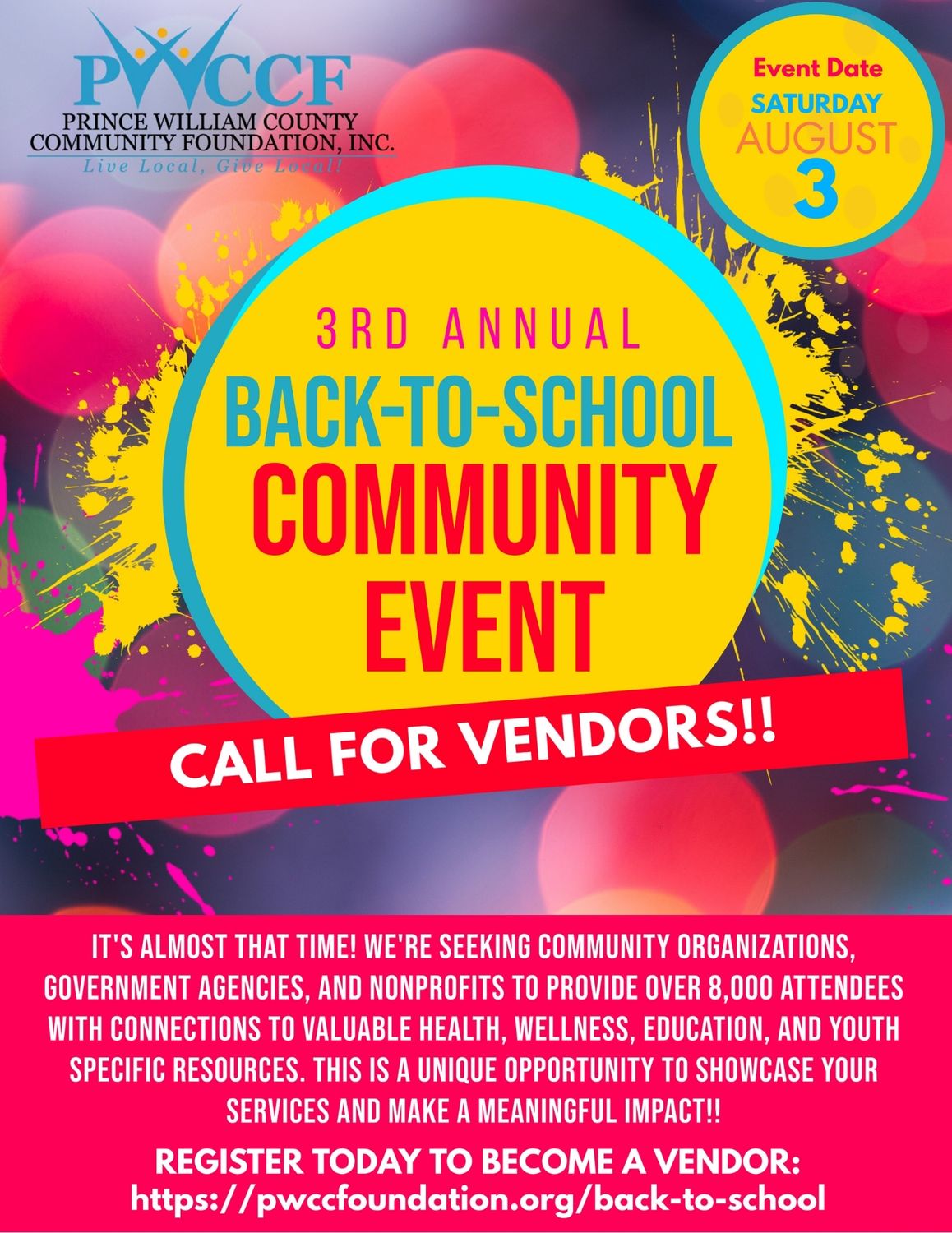 Call for Vendors: PWCCF Back-to-School Community Event | Prince William ...