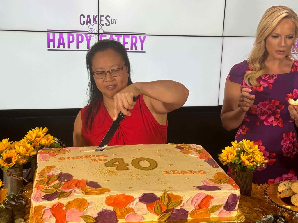 Cakes by Happy Eatery 40th Anniversary on Local TV | Prince William Living