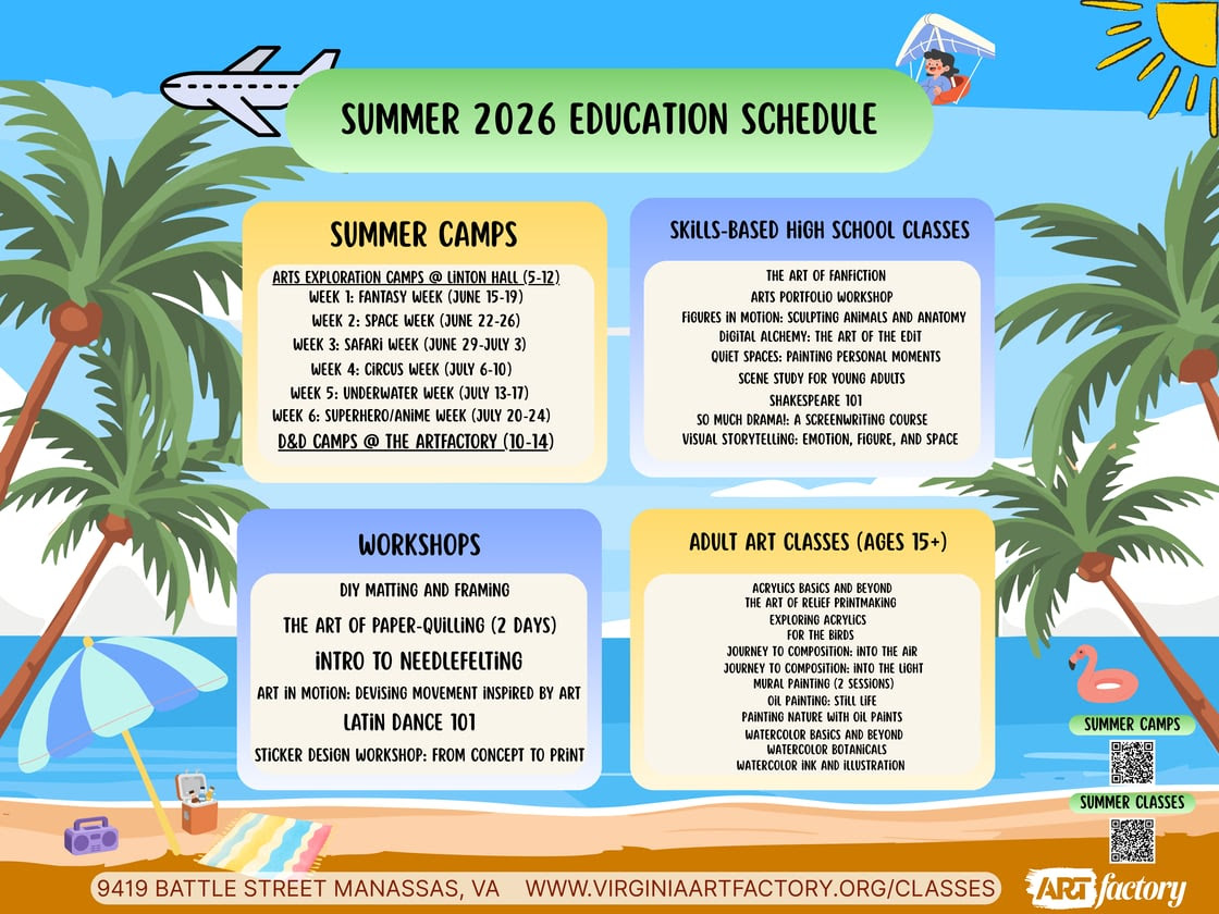 ARTfactory's Summer Classes Registration Now Live | Prince William Living